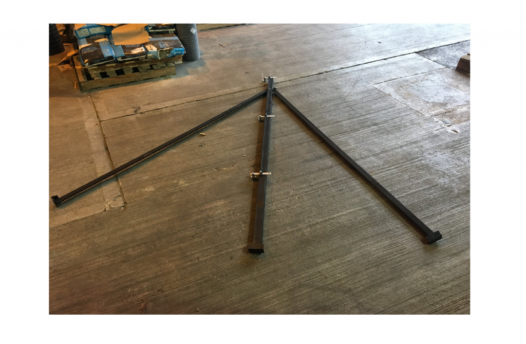 Two Way Post 50mm x 50mm x 6mm Painted Black for Chainlink - Timberstore