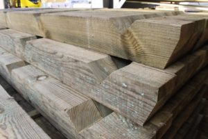 Green V Notched Post 100MM X 125MM 2.4M - Timberstore