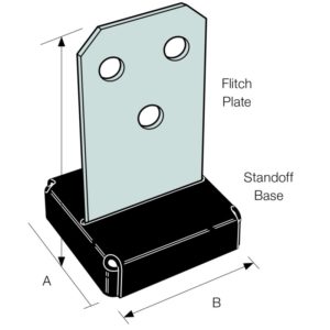 Post Base Bolt Down 133X133MM For 150x150MM Post - Timberstore