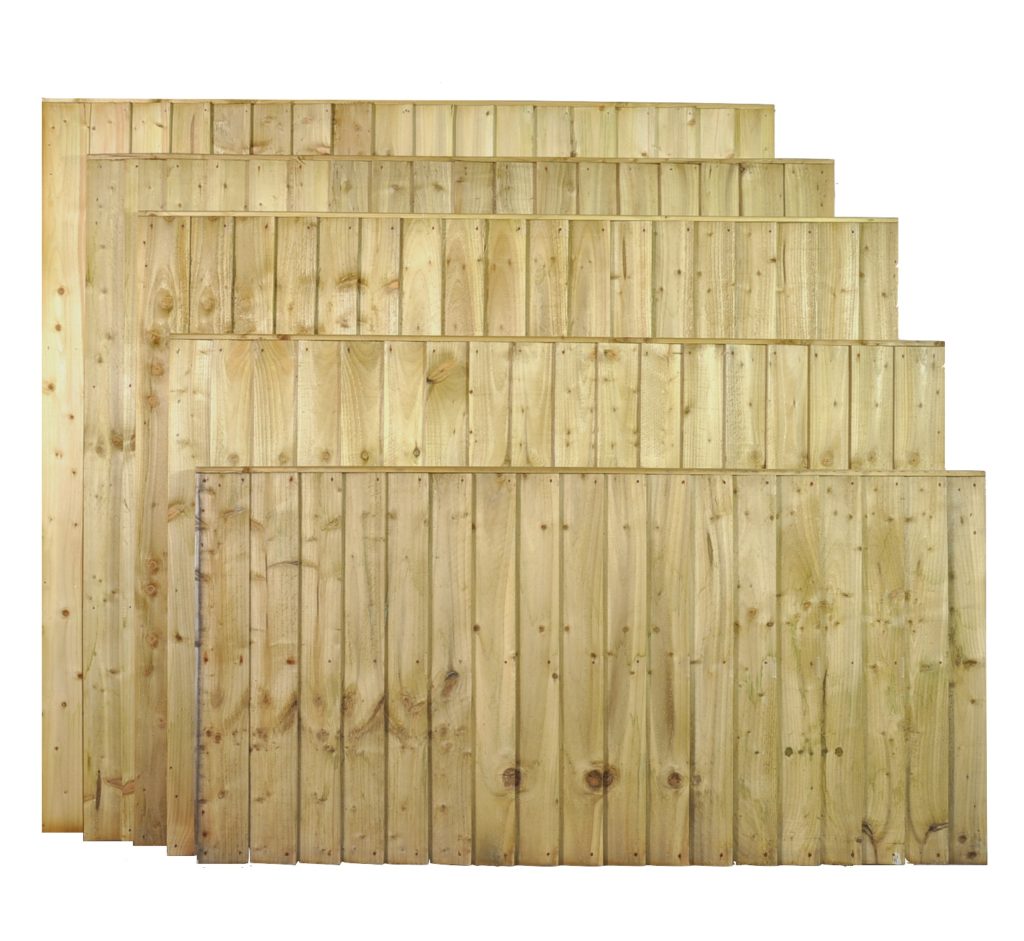 Green Close Board Heavy Duty Featheredge Panel - Timberstore