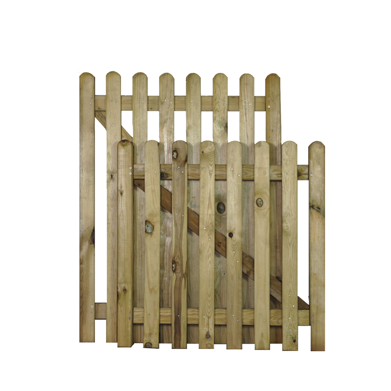 Round Top Palisade Gate - Timberstore